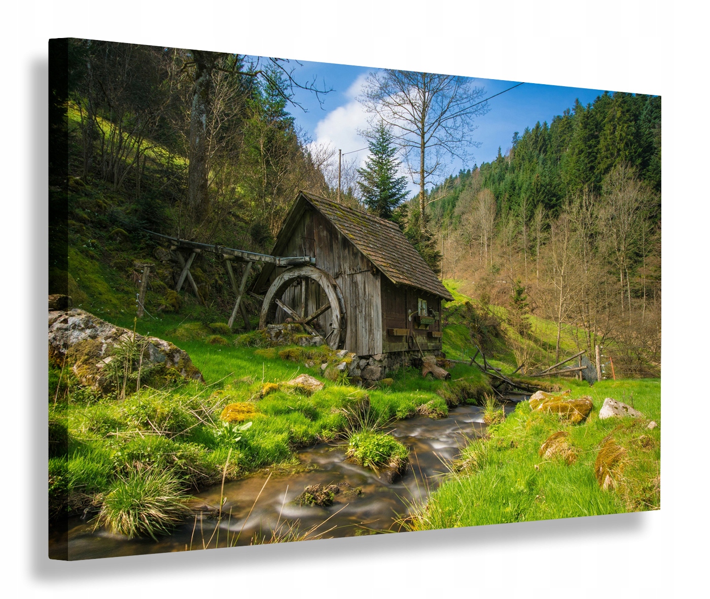 OBRAZ MŁYN STRUMYK DOLINA OBRAZY CANVAS 40x30 • Cena, Opinie • Obrazki ...