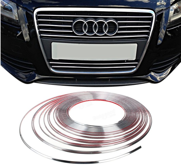 Listwa Chrom Chromowana Na Grill Audi A6 C6 C7 C8 A8 D2 D3 D4 A7