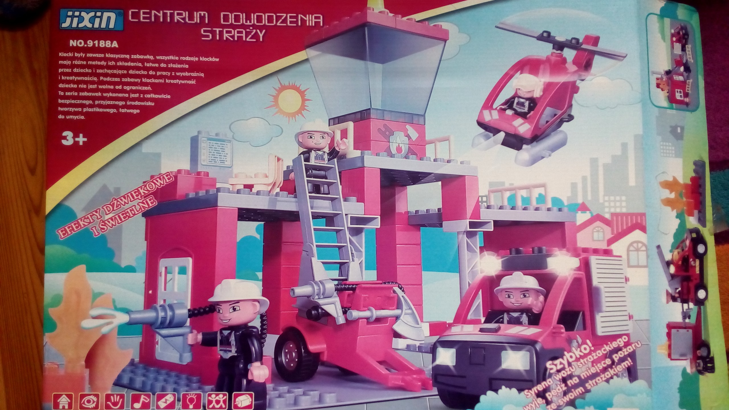 JIXIN Klocki Dzielny Strażak nr 9188A na baterie - 7431163014 - oficjalne archiwum allegro