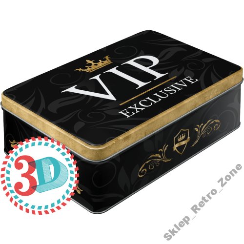 Metalowa PUSZKA RETRO Płaska - VIP Exclusive - 7632361041 - oficjalne archiwum Allegro