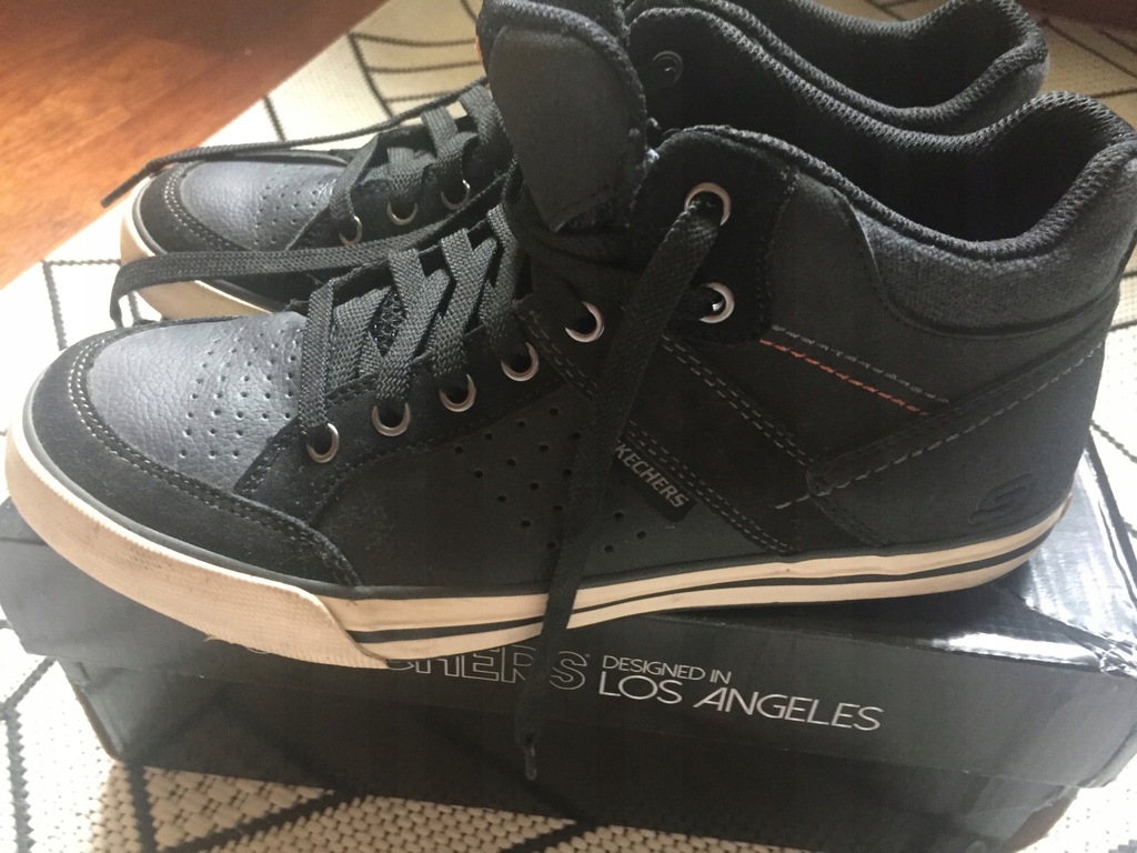 Skechers buty chłopiec sneakers czarne skóra 38 - 7577430681 ...