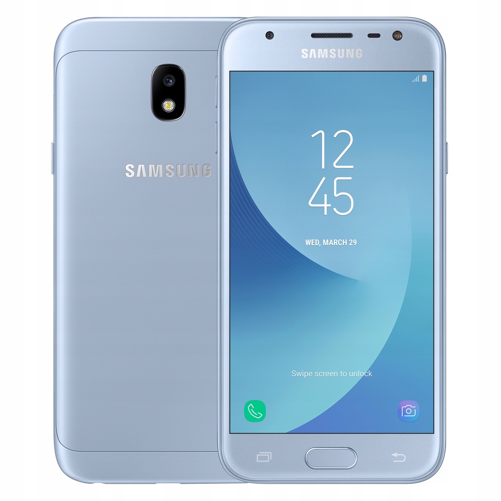 Samsung Galaxy J3 2017 J330 2GB 16GB LTE Blue Silv - 7682825125 - oficjalne archiwum Allegro