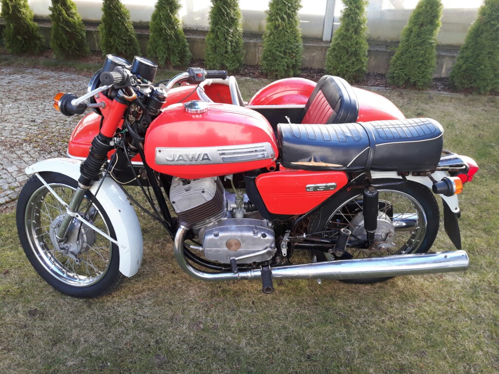 Jawa 350 De Lux z koszem Velorex - 7277257295 - oficjalne archiwum Allegro