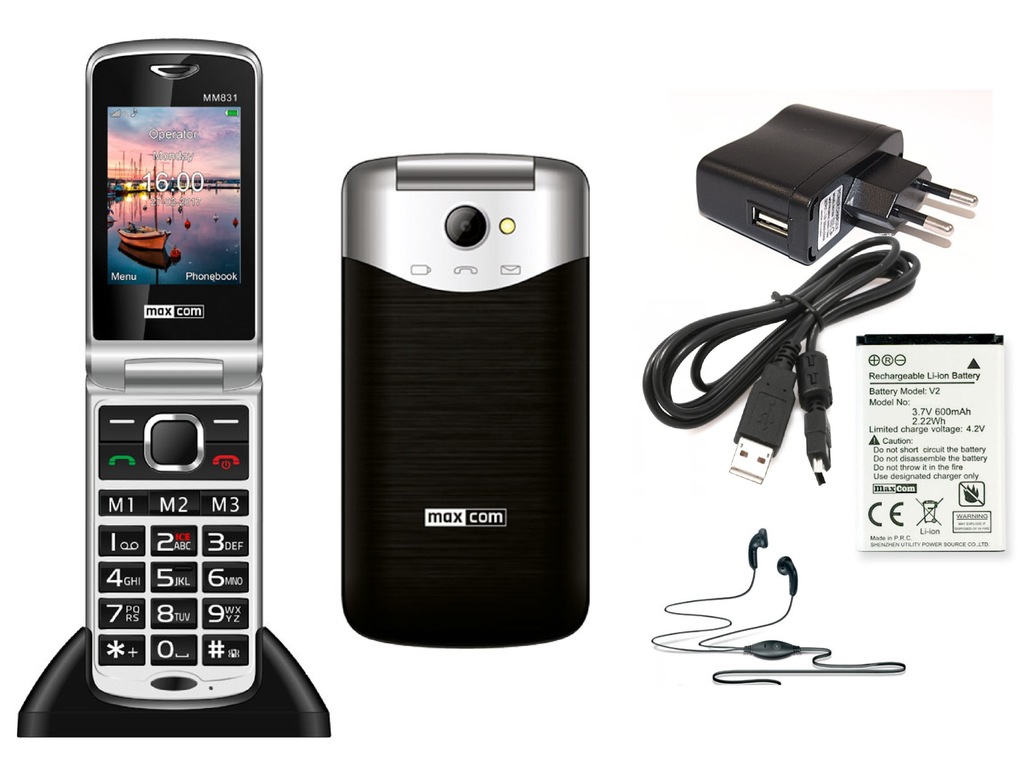 TELEFON KOMÓRKOWY COMFORT MAXCOM MM831 3G KLAPKA - 6870370291 ...