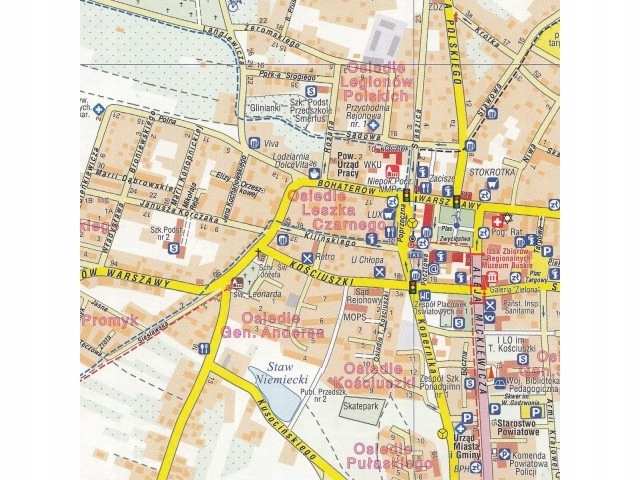 mapa turystyczna Busko-Zdrój, 1:10 000 / 1:75 000 - 7517850301 ...