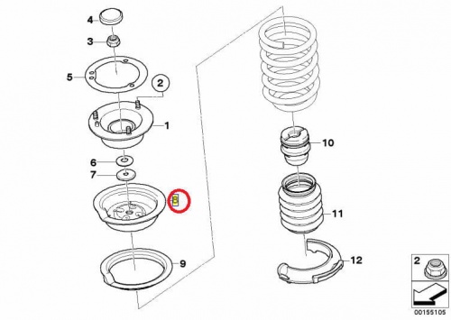 GNIAZDO SPRĘŻYNY AMORTYZATORA BMW E87 E88 E82 E81 - 7379824978 ...