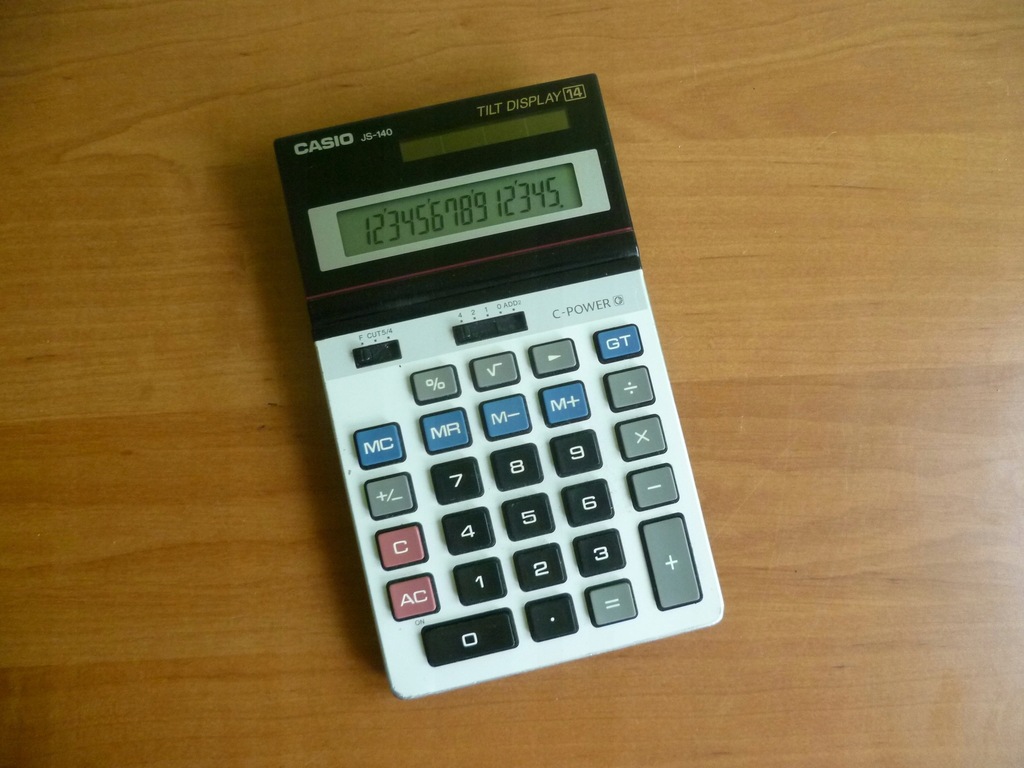 Kalkulator CASIO JS-140 14 cyfr Piękny Vintage !!! - 7493834291 ...
