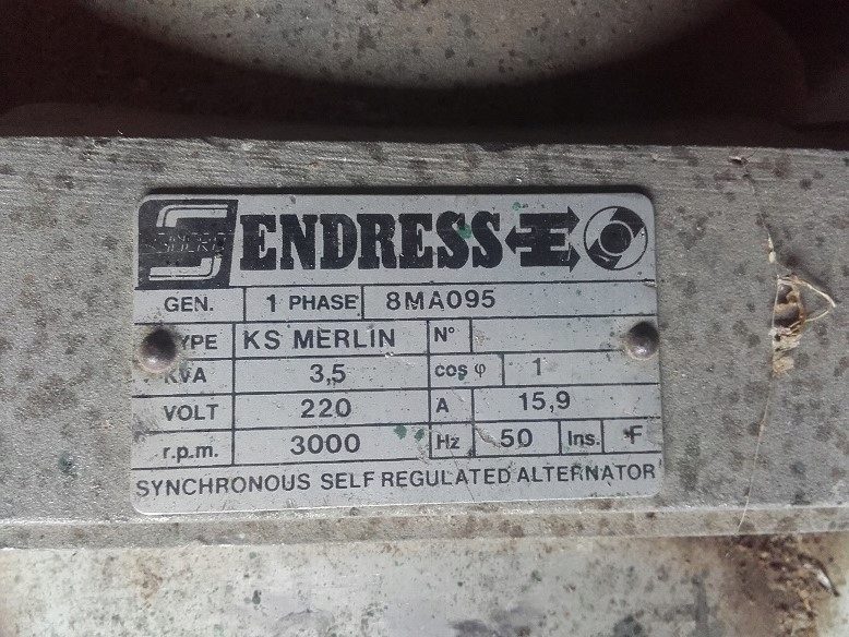 AGREGAT PRĄDOTWÓRCZY ENDRESS -SILNIK ROBIN EH 25 - 7449934145 ...