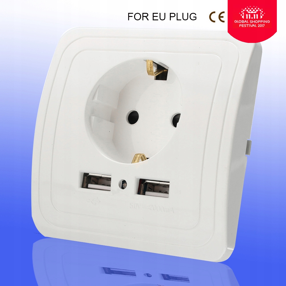 Wtyczka Gniazdo Kontakt USB Ładowarka PL 24H - 7636318743 - oficjalne ...