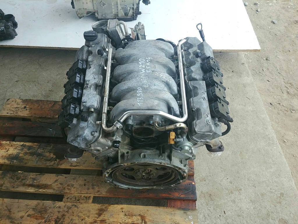 SILNIK KOMPLETNY MERCEDES W210 5.5AMG 113980 F-VAT - 7453333069 ...
