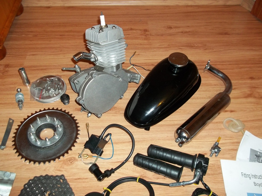 Silnik spalinowy do roweru 50cc kompletny zestaw - 7242040950 - oficjalne archiwum Allegro