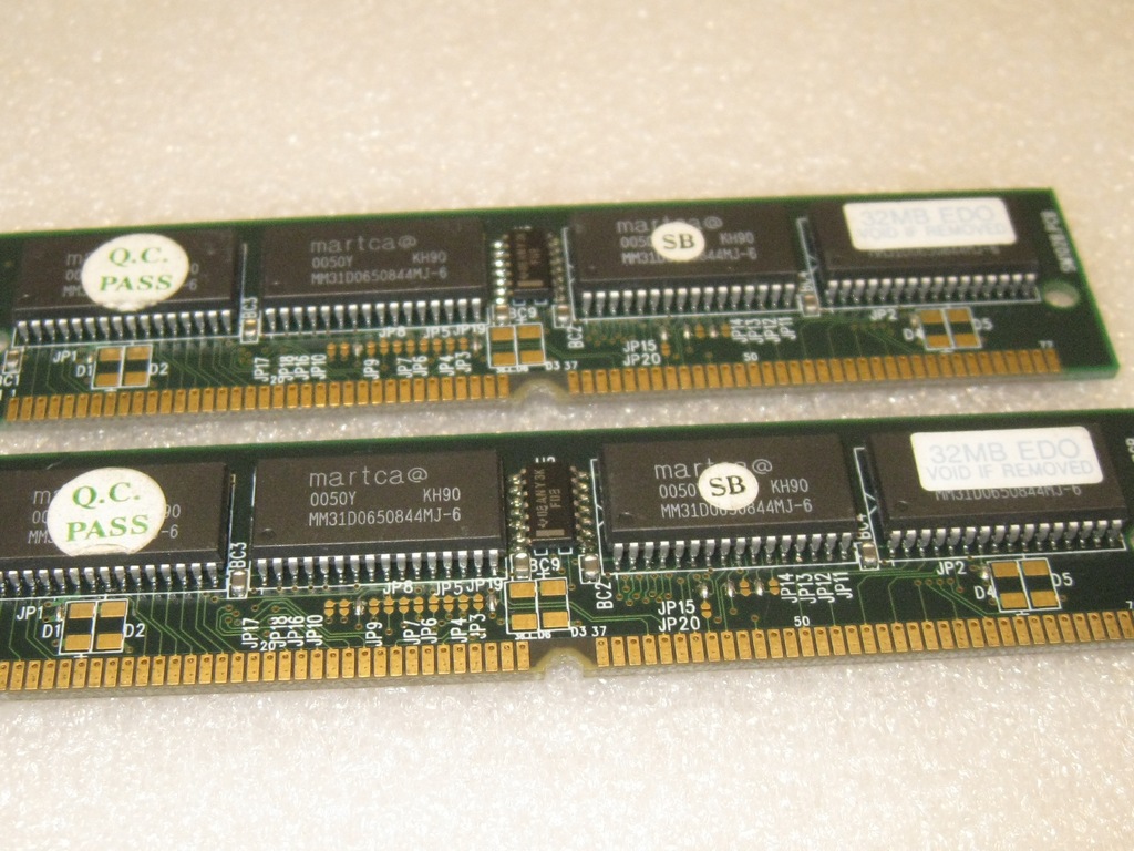 PAMIĘĆ RAM SIMM 72PIN EDO DRAM 2x 32MB DO PC 486 - 7365844711 ...