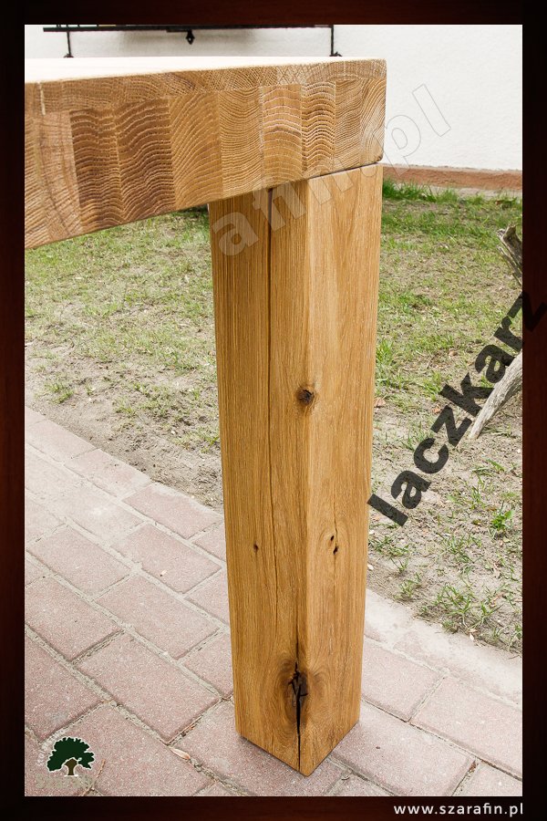 Dębowy stół, lity dąb, RUSTYKALNY 150/90 - 7360172252 - oficjalne ...