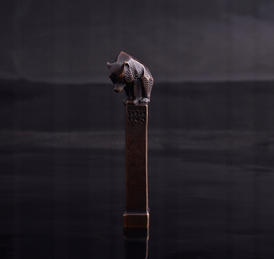 ALBERT REIMANN Gniezno TŁOK PIECZĘTNY FIGURA, BRĄZ - 7518629919 ...