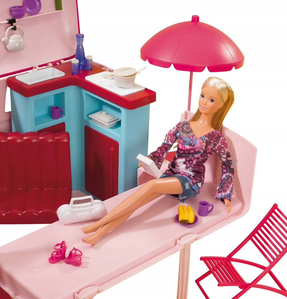 Duże Auto Kamper Dla Lalek Steffi Camper VAN Simba - 7646691303 ...