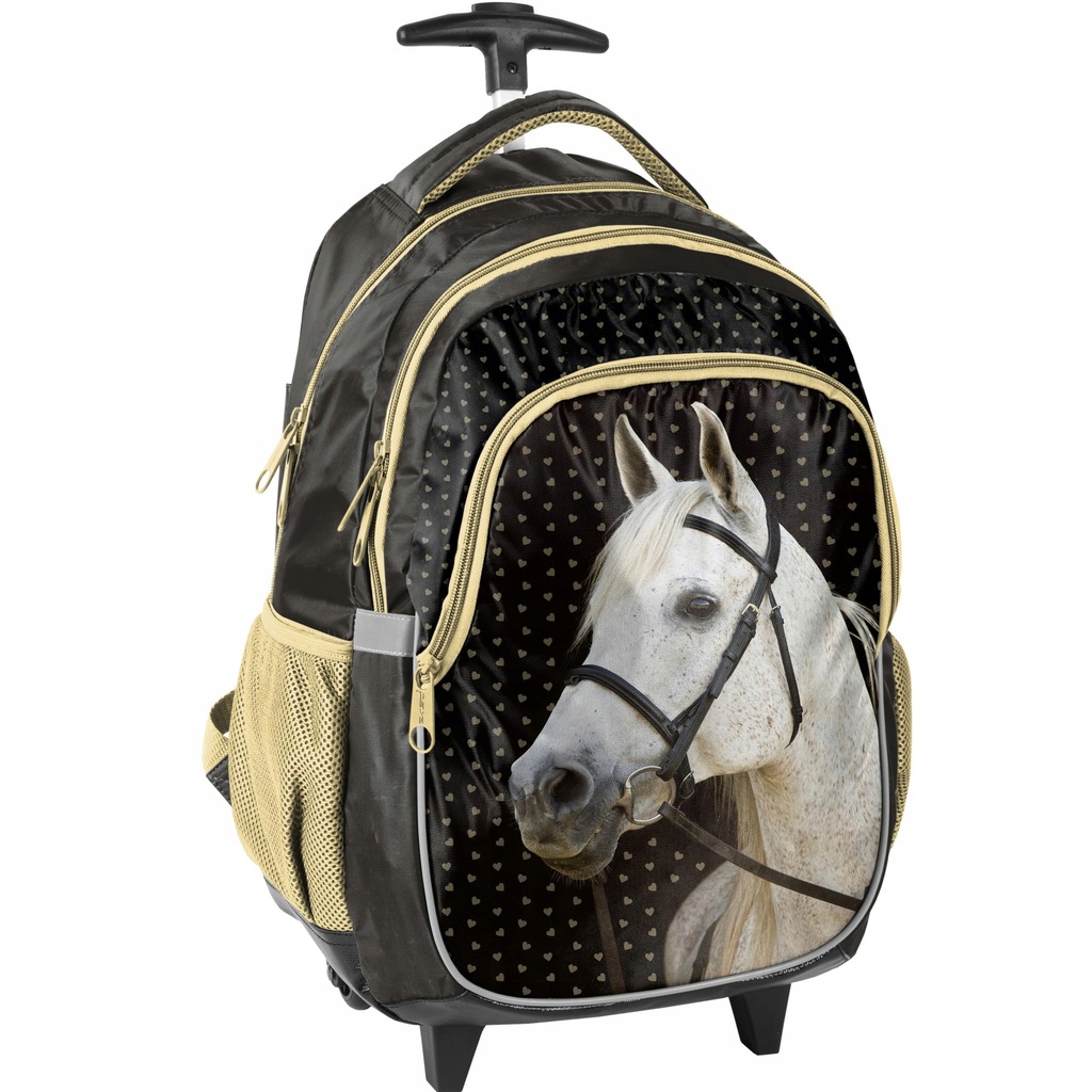 PLECAK NA KÓŁKACH SZKOLNY Z KONIEM KOŃ ZESTAW PASO - 7437543747 - oficjalne archiwum Allegro