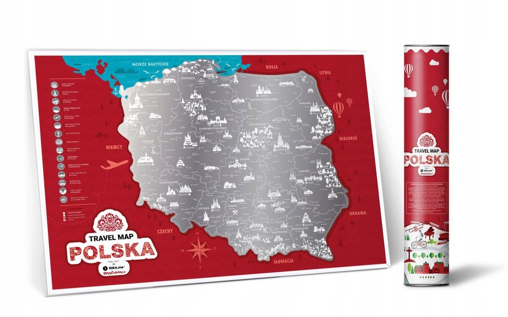 MAPA ZDRAPKA POLSKA TRAVEL MAP POLSKA - 7709008220 - oficjalne archiwum ...