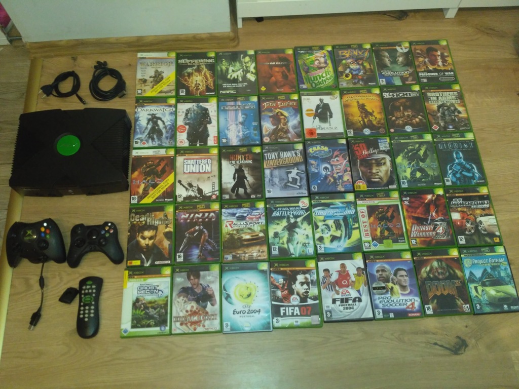 Xbox Classic + 40 Gier + pady + DVD KIT + SOFTMOD - 7105159392 ...