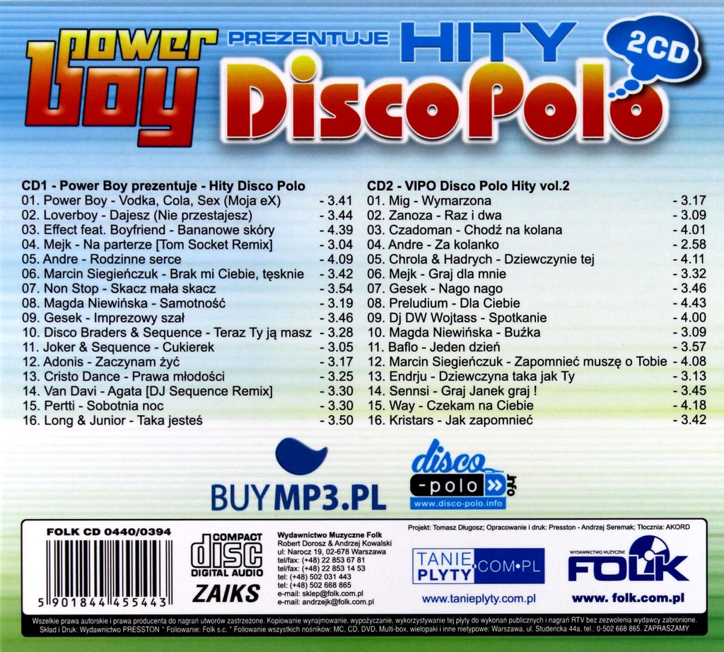POWER BOY: HITY DISCO POLO [2CD] 2017 - 6761929882 - oficjalne archiwum Allegro