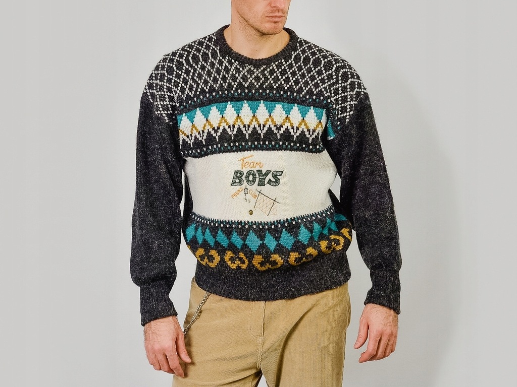 Team Boys sweter Vintage męski szary lata 80 L - 7767752071 - oficjalne ...