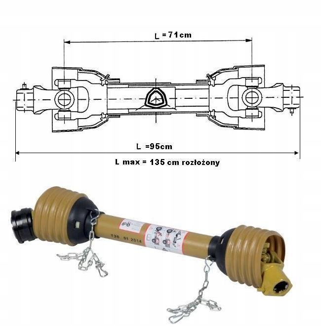 WAŁEK RURA 95cm POLSKI Mocny WOM 460Nm Rozrzutnik - 6945588050 ...