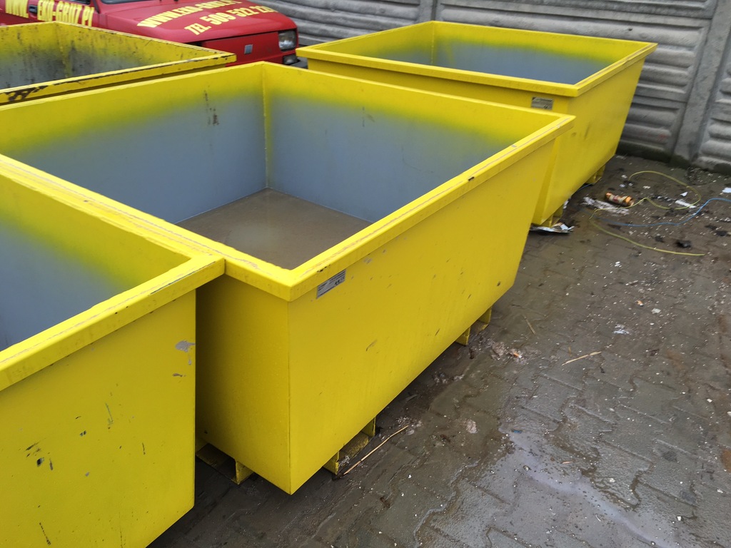 Kontener koleba pojemnik 2m3 na wózek widłowy - 6677835166 - oficjalne ...