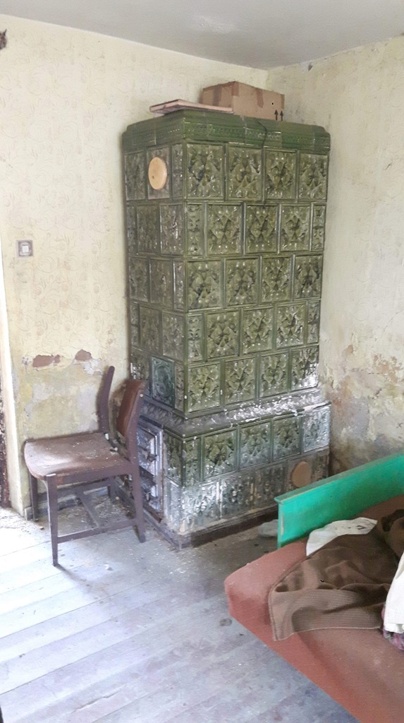 Stary piec kaflowy stare kafle - 7569392544 - oficjalne archiwum Allegro