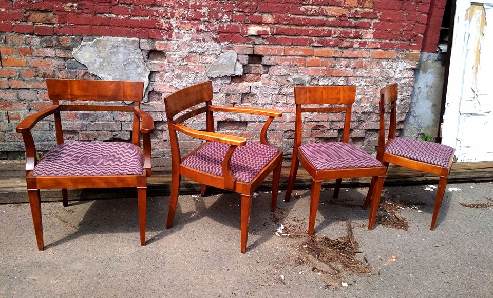 2 Fotele i 2 krzesła - polskie Art Deco - brzoza - 7635370498 ... 2 Fotele i 2 krzesła - polskie Art Deco - brzoza - 7635370498 ...