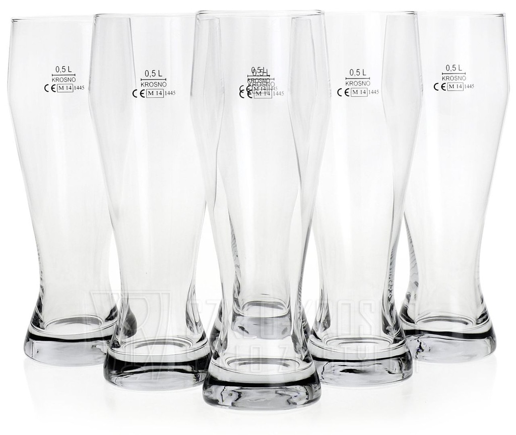 Szklanki kufle pokal do piwa KROSNO Simple 550ml * - 6743994706 - oficjalne archiwum Allegro