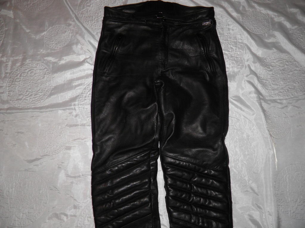 MODEKA SPODNIE SKÓRZANE NA MOTOR R_ 50 PAS 82 CM - 7403978711 ...