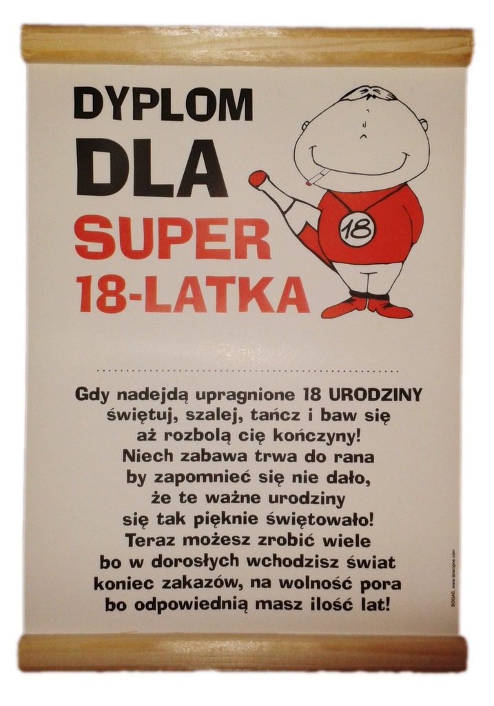 Dyplom, Kartka, Pamiątka, Prezent na 18 urodziny ! - 6998192193 - oficjalne archiwum Allegro