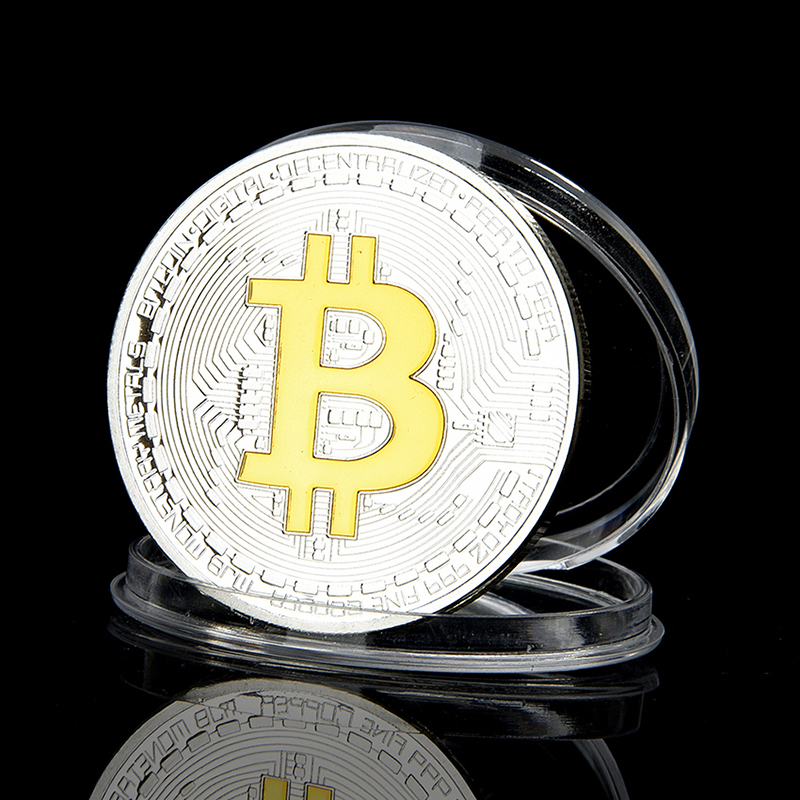 BITCOIN - Moneta kolekcjonerska ***Srebrno-złota** - 6964157593 ...