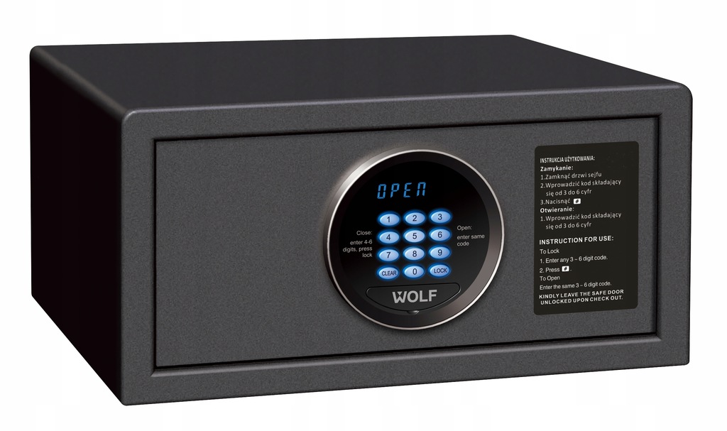 Sejf hotelowy / domowy WOLF WX370 WYSYŁKA 0 ZŁ! - 7682086683 ...