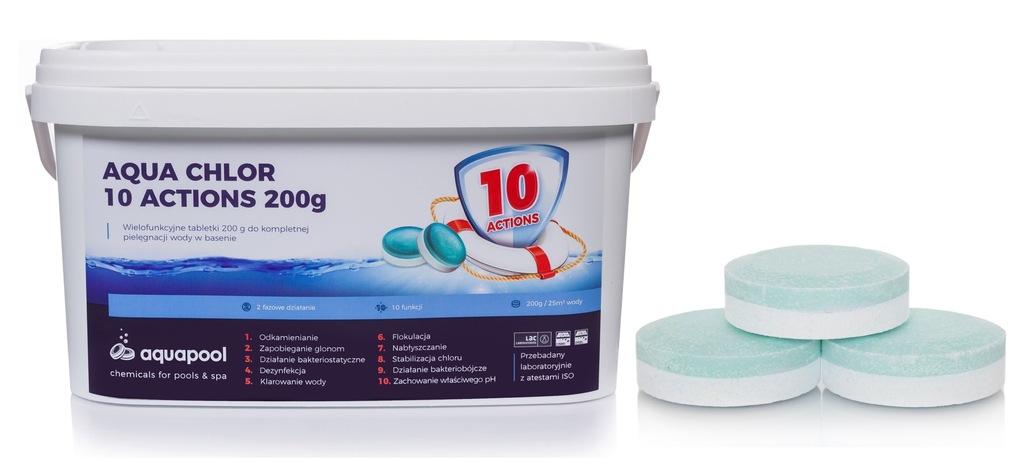 CHLOR MULTI 10 ACTIONS 200g 6kg chemia tabletki - 7332892240 ...
