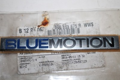 ZNACZEK LOGO EMBLEMAT VW BLUEMOTION 6Q0853675R - 13375786104 ...