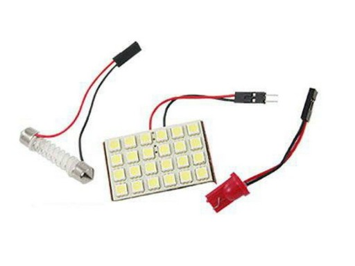 24 LED-es panel 5050 T10 W5W C5W C10W mennyezeti lámpa 12V, • Ár, Vélemények - Allegro