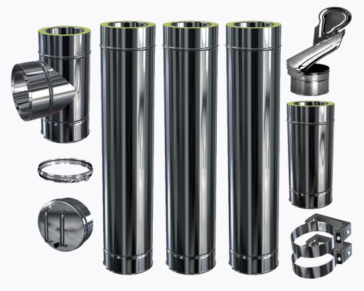 KOMIN DWUŚCIENNY IZOLOWANY fi 130/4m STALOWY PRODU • Cena, Opinie • Systemy kominowe 6089545191 ...