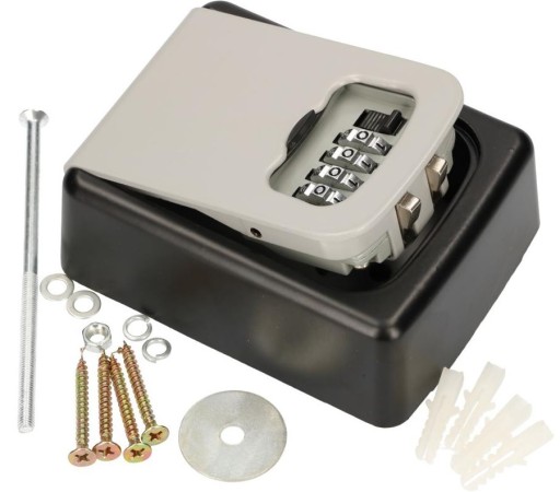 MINI SEJF ŚCIENNY NA KLUCZE SZYFR SKRYTKA KASETKA (GKI68) • Cena ...